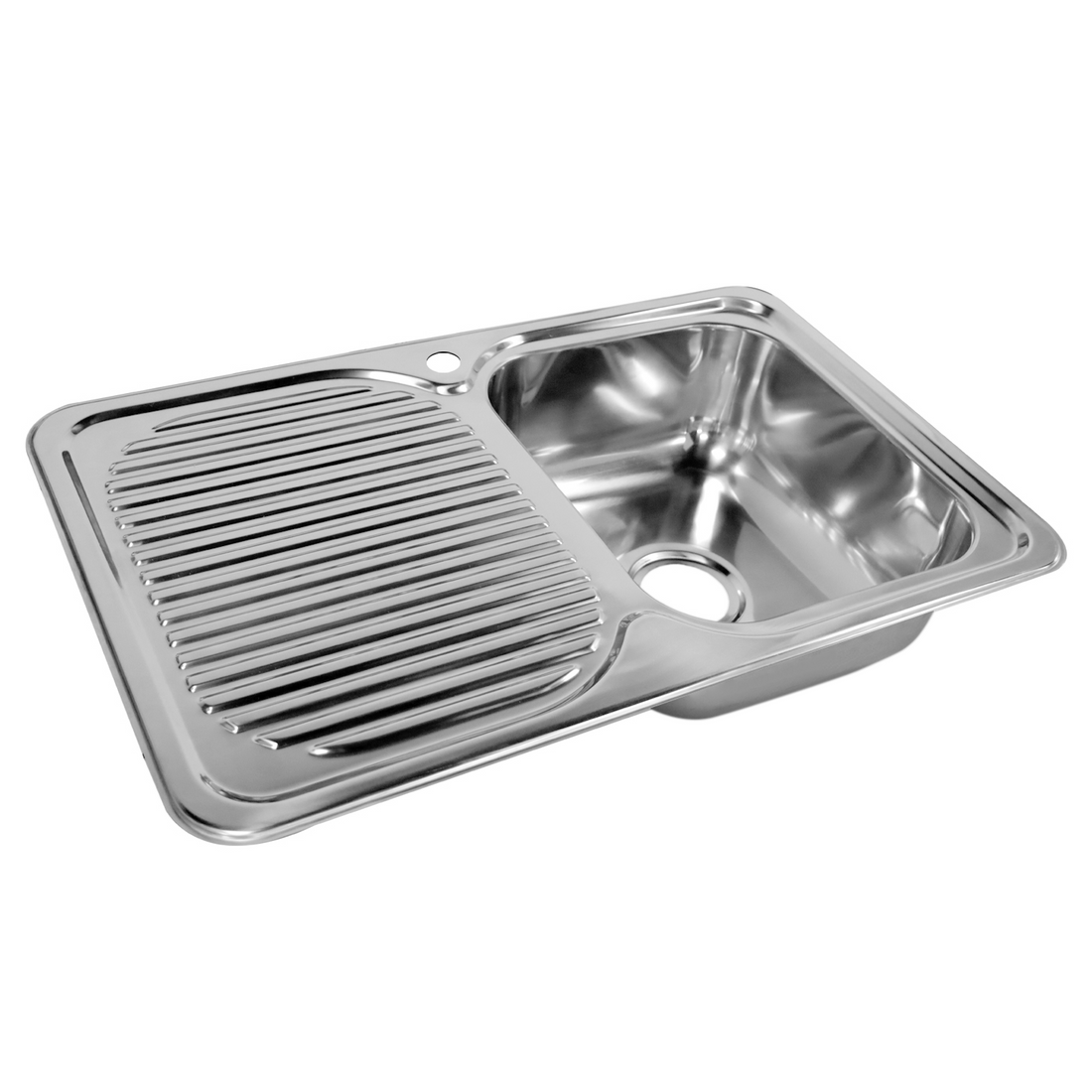 Naiture Drop-In Kitchen Sink, Rectangular Single Bowl Top Mount Sink ...